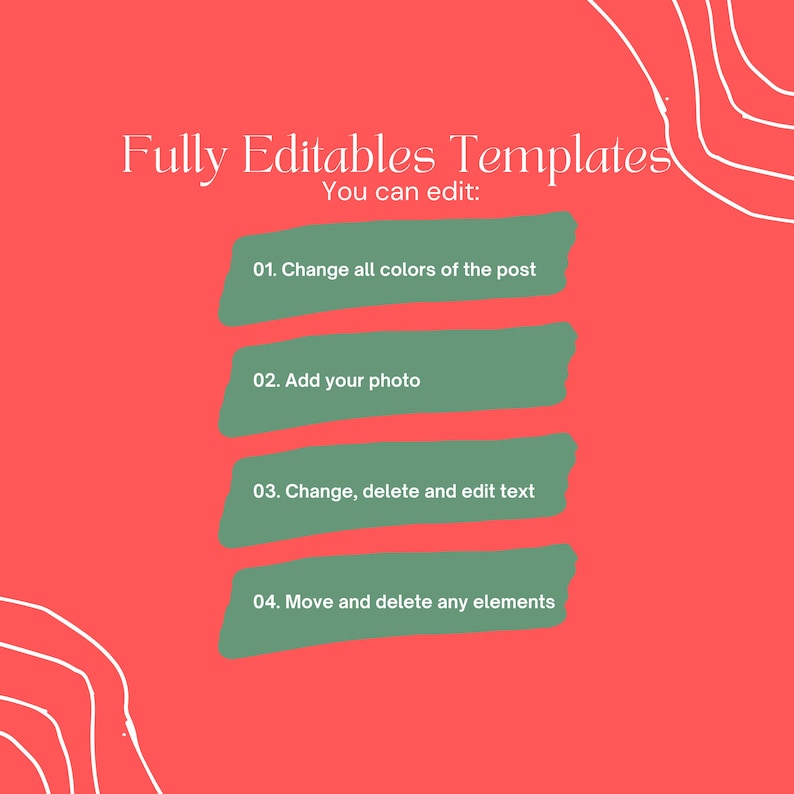 Christmas Instagram Template, Winter Holiday Canva Templates, Red Green ...