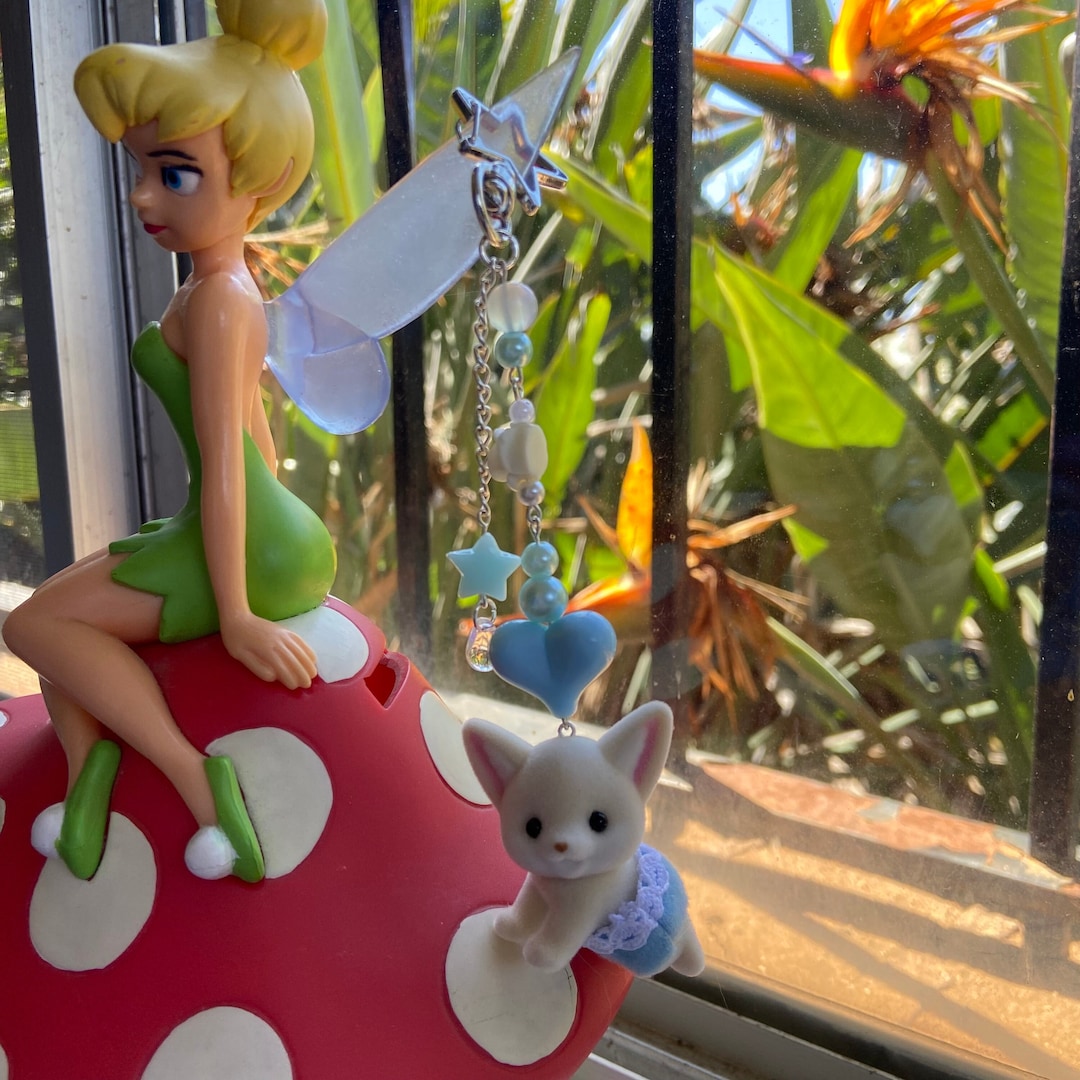 Calico Critter Keychain | Blue Beaded Keychain | Calico Critter Fox ...