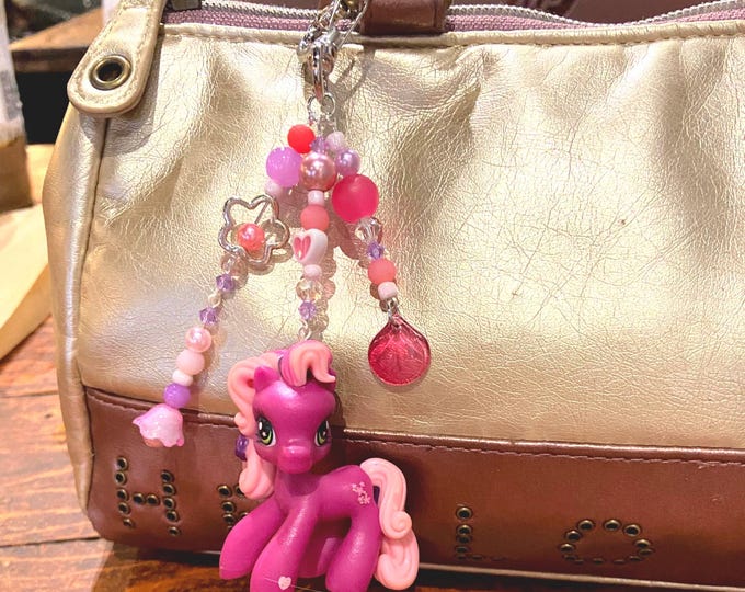 Sparkle Pony Clutter Keychain - Etsy