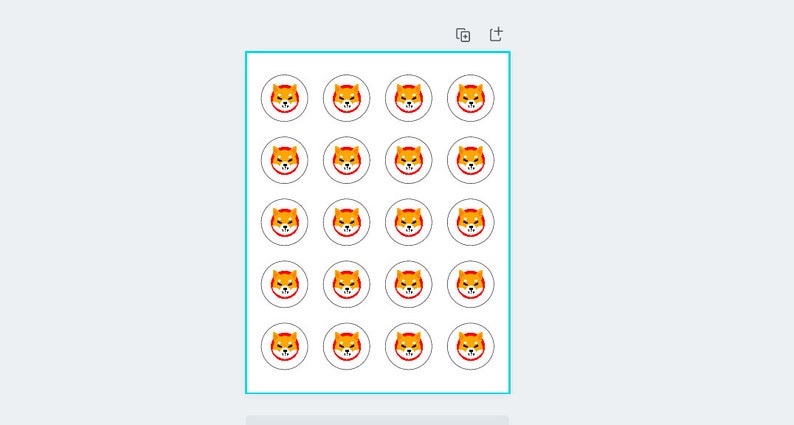 Shiba Inu Sticker Template Avery 8293 - Etsy