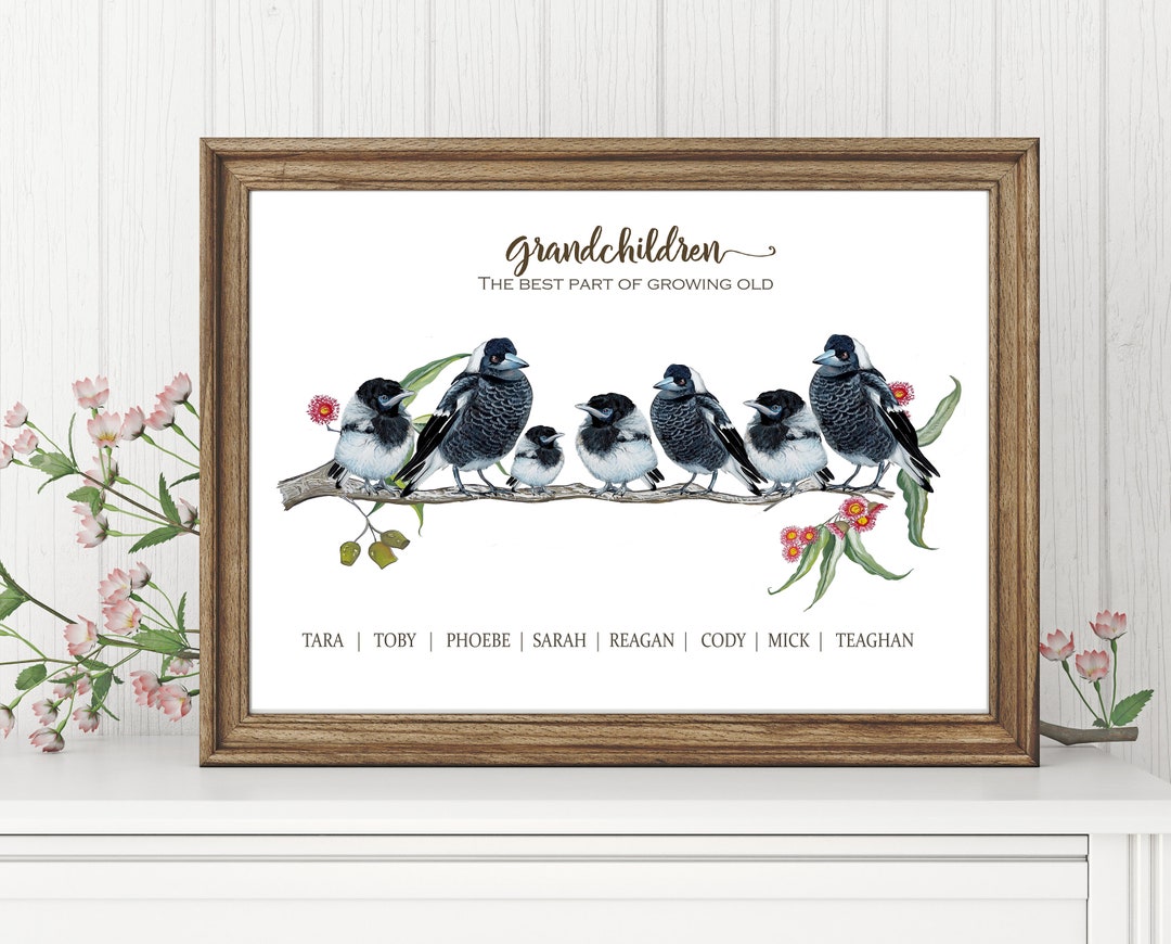 Personalised Magpie Grandparents Gift Australian Animal Personalized ...