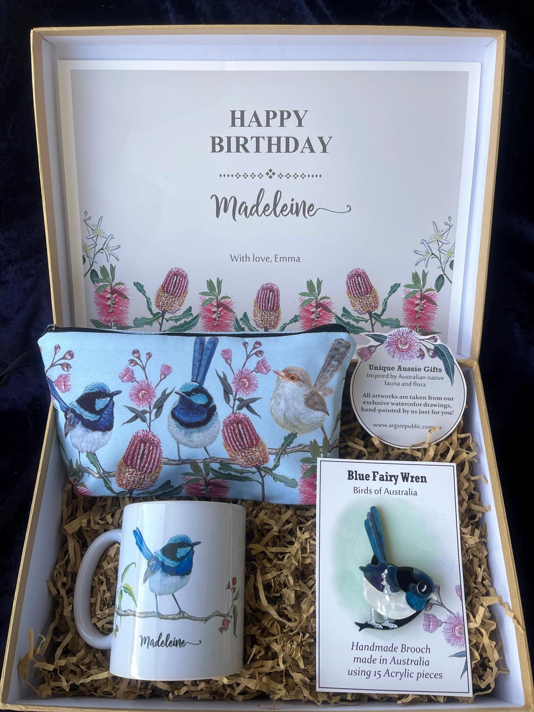 Personalised Gift Box, Unique Birthday Gift Box, With Australian Native ...