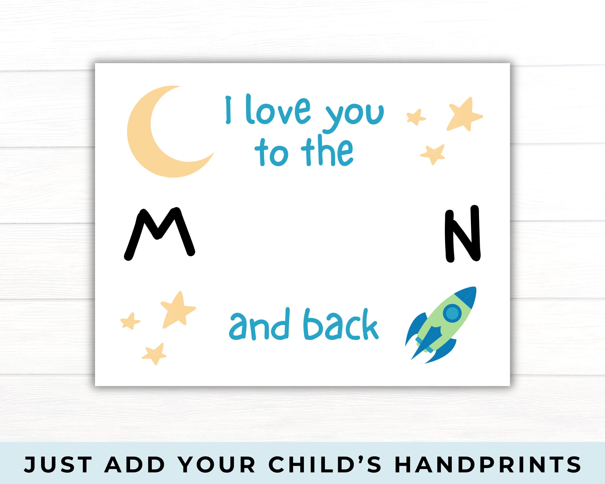 Grandparents Day Handprint, Handprint Art Printable, I Love You to the ...