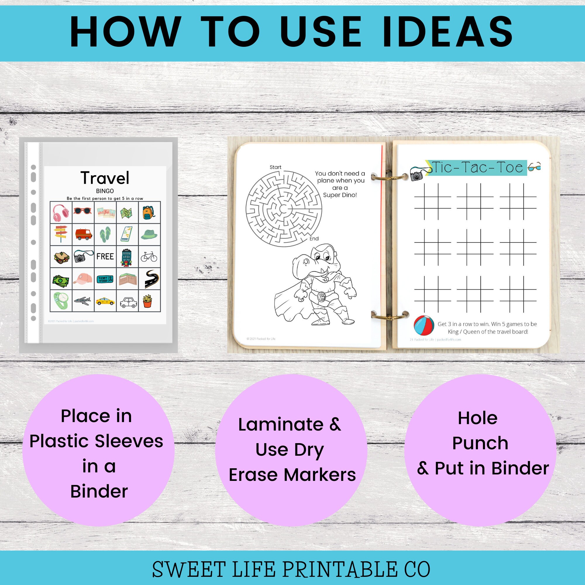 Printable Travel Games, Kids Travel Bingo, Kids Activity Pack, Tic Tac ...