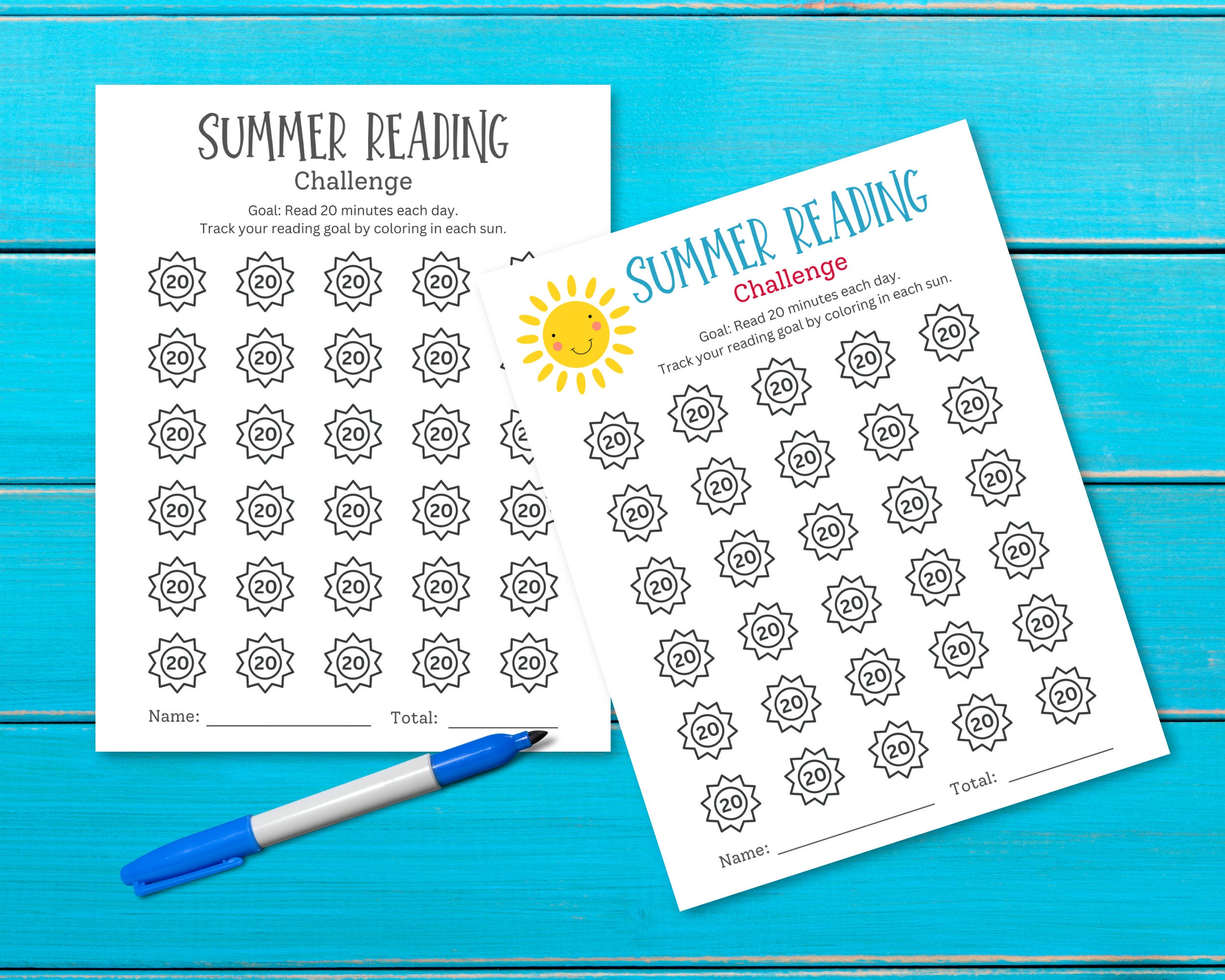 Kids Summer Book Log, Cute Bookmarks for Kids, Printable Summer Reading ...