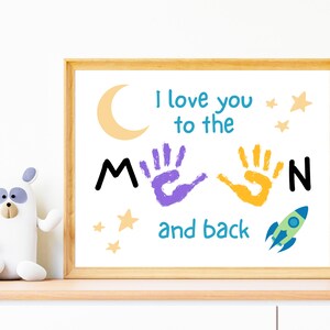 Grandparents Day Handprint, Handprint Art Printable, I Love You to the ...