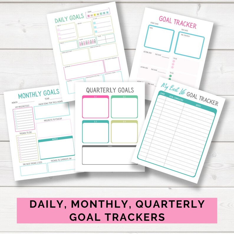 Goal Planner Printable, Goal Setting, Productivity Planner, Habit ...