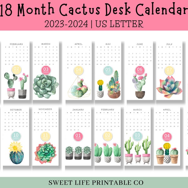 18 Month Calendar - Etsy