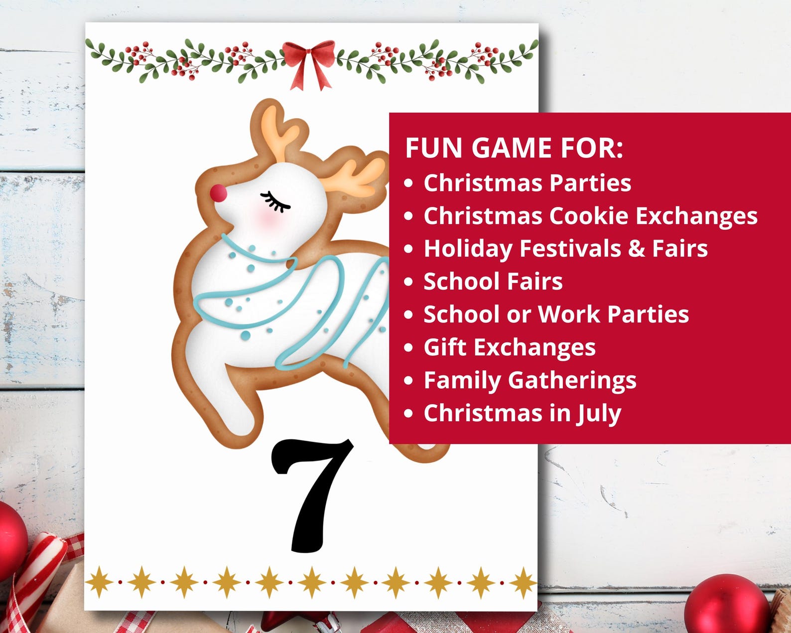 Christmas Cake Walk Game, Printable Cakewalk Signs, Holiday Party Game ...