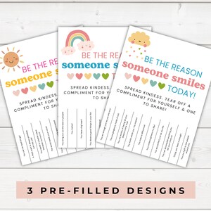 Positive Affirmations for Kids, Tear off Flyer, Tear off Compliments ...