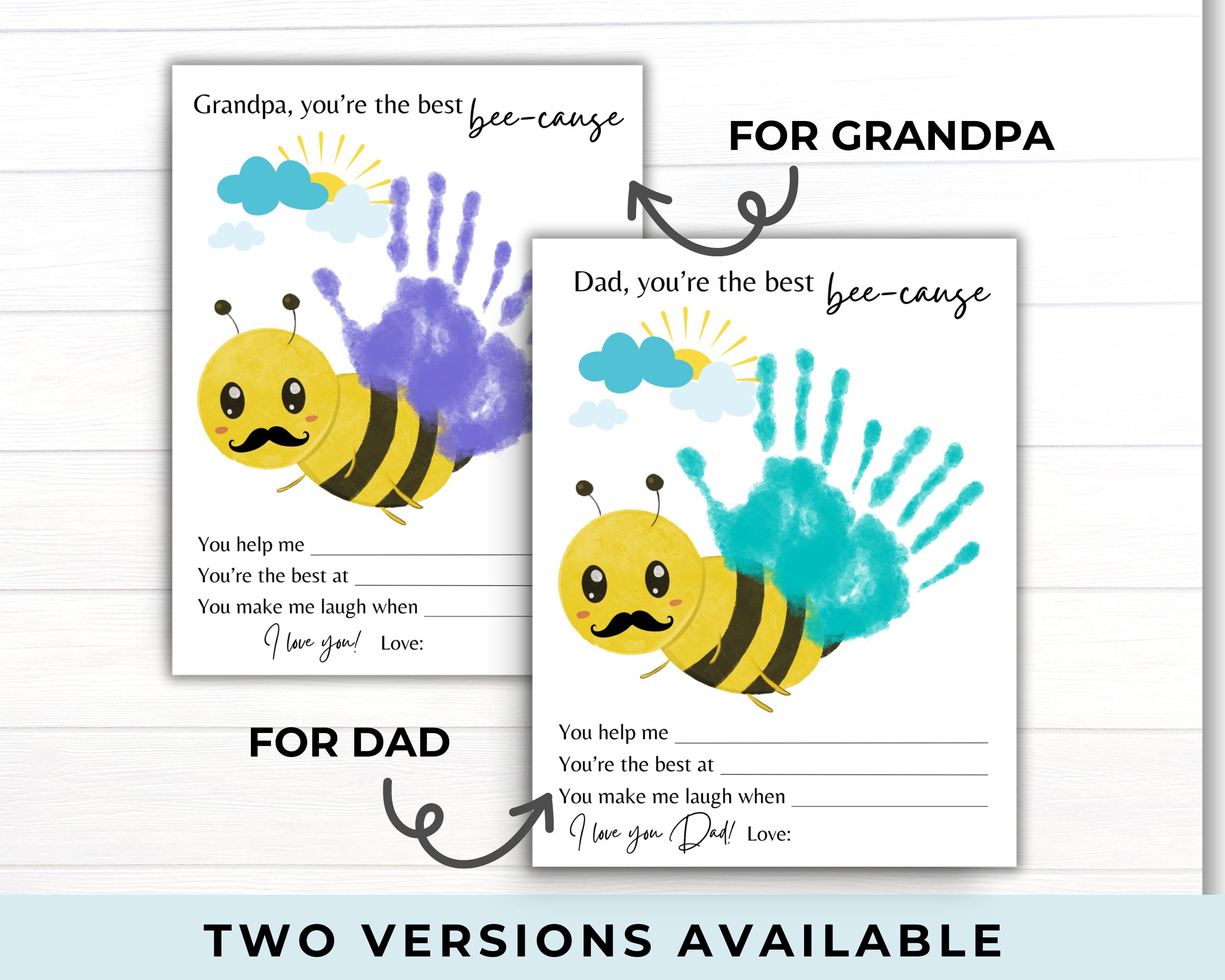 Fathers Day Handprint Craft, Handprint Keepsake for Dad, I Love My Dad ...
