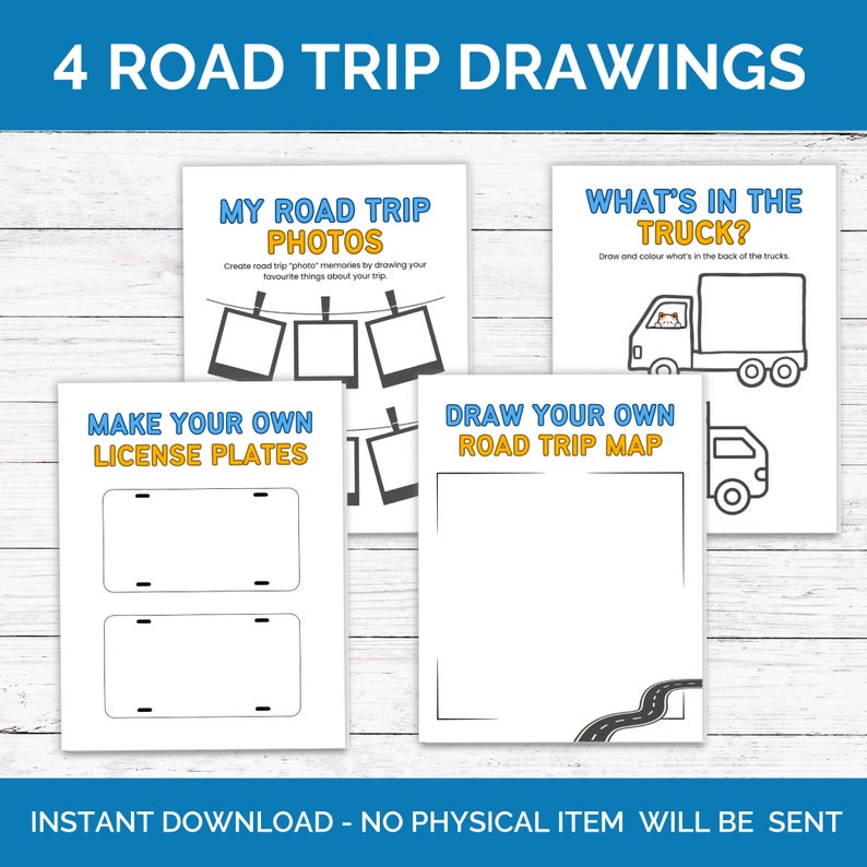 Kids Road Trip Games Printable, Road Trip Activity Bundle, Road Trip ...