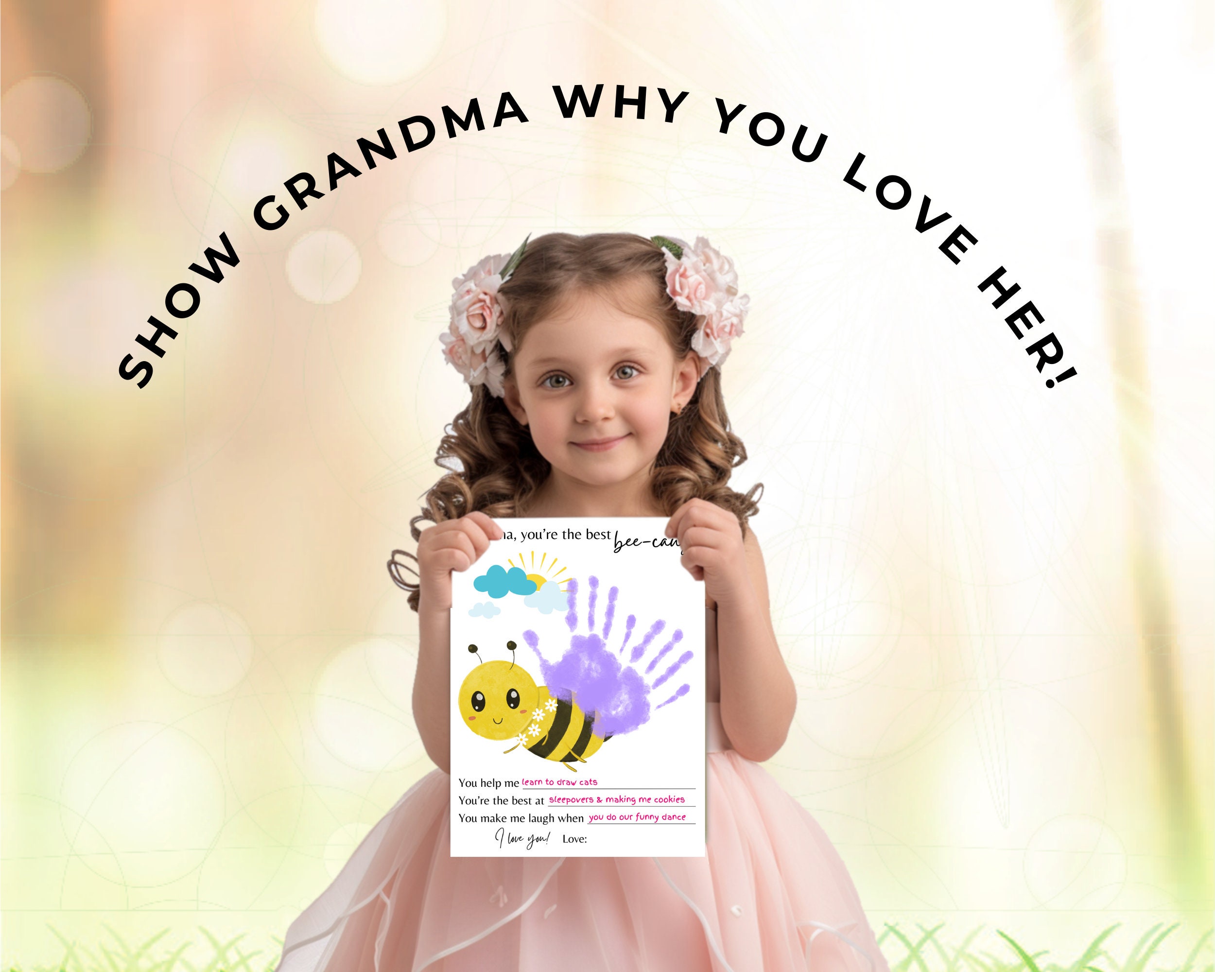 Mothers Day Handprint Craft, Handprint Keepsake for Mom, I Love My Mom ...