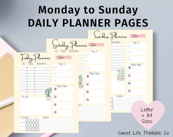 Editable Weekly Meal Planner Printable, Grocery List, Weekly Budget ...