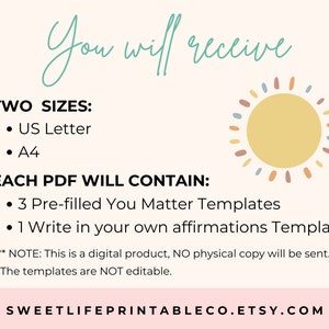 Positive Affirmations for Kids, Tear off Flyer, Tear off Compliments ...