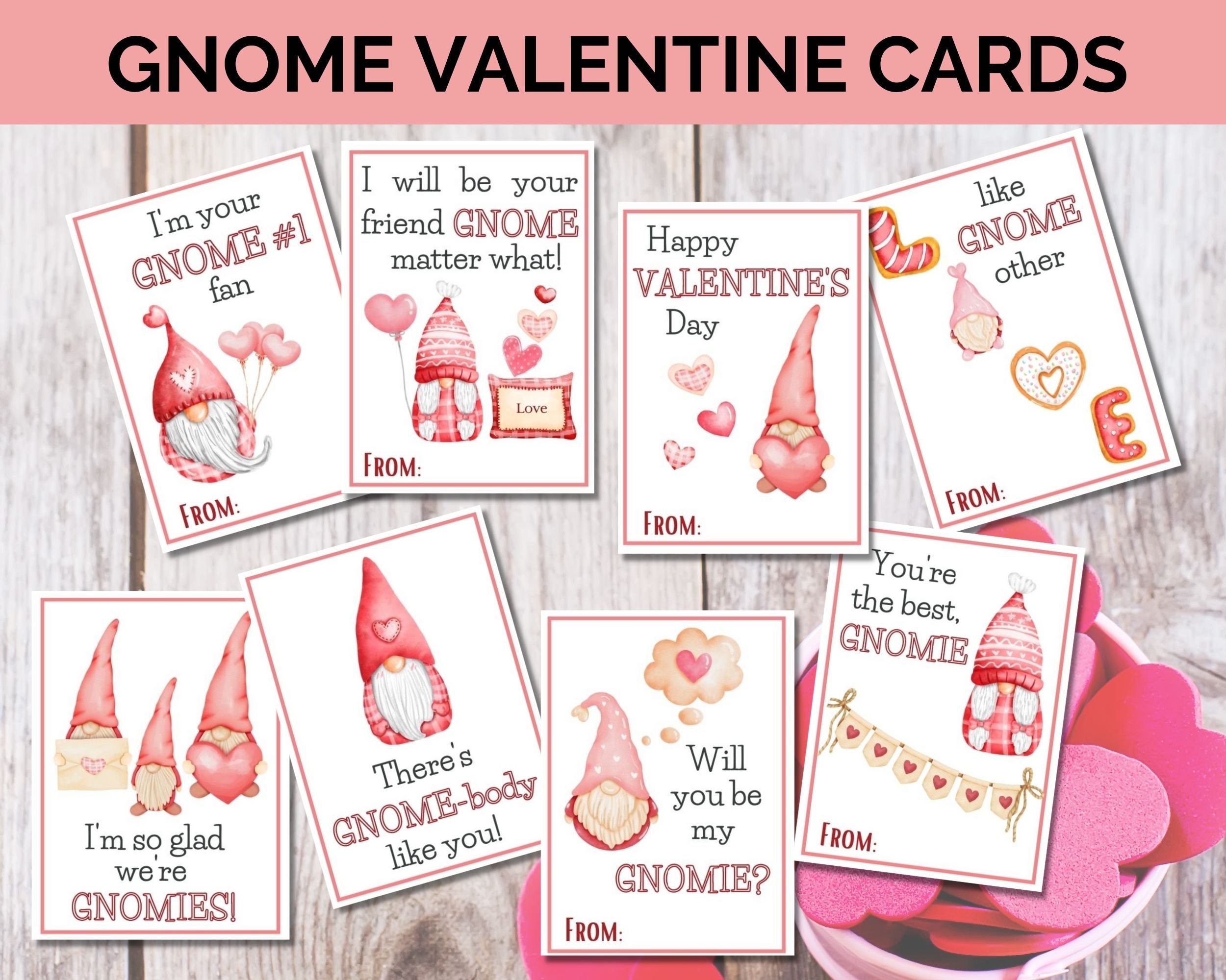 Gnome Valentine Cards, Classroom Valentines, Kids Valentines ...