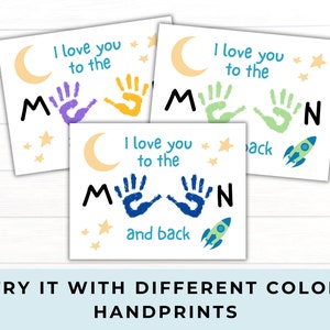Grandparents Day Handprint, Handprint Art Printable, I Love You to the ...