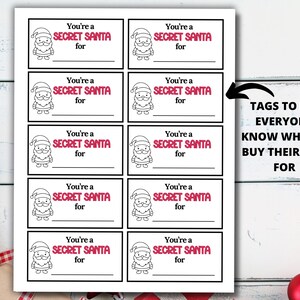 Secret Santa Questionnaire Printable, Christmas Wish List Printable ...