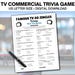 TV Commercials Trivia Game, TV AD Jingles Trivia, Family Game Night ...