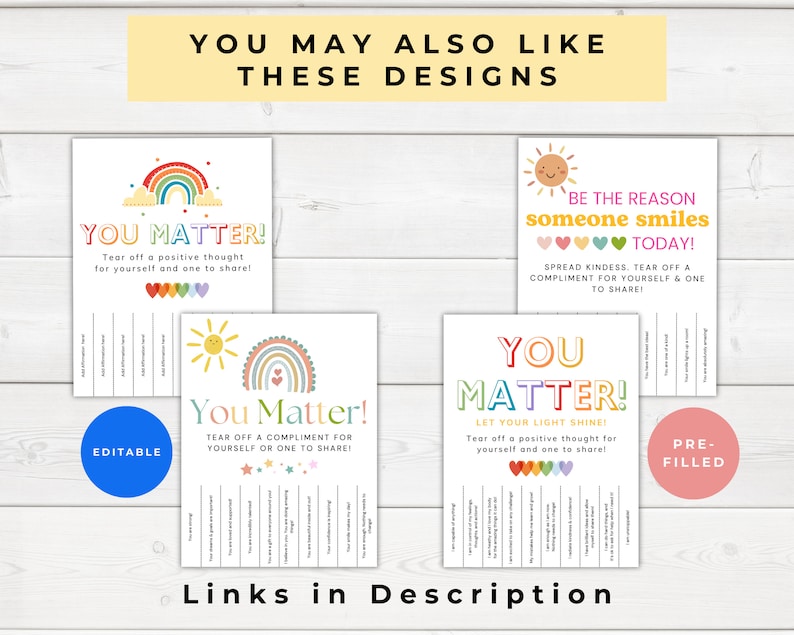 Positive Affirmations for Kids, Tear off Flyer, Tear off Compliments ...