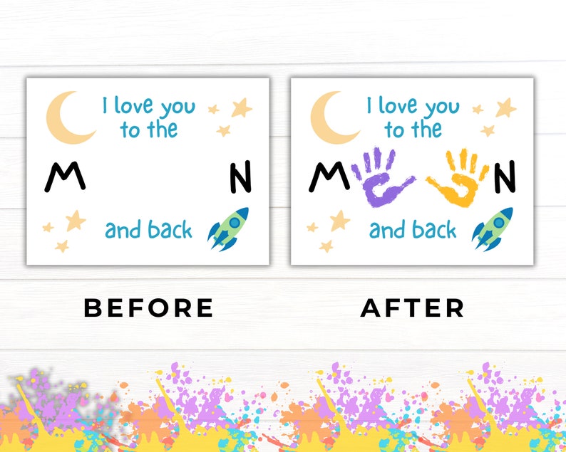 Grandparents Day Handprint, Handprint Art Printable, I Love You to the ...