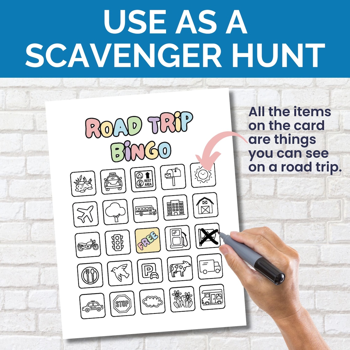 Road Trip Bingo, Road Trip Games Printable, Road Trip Games, Printable ...