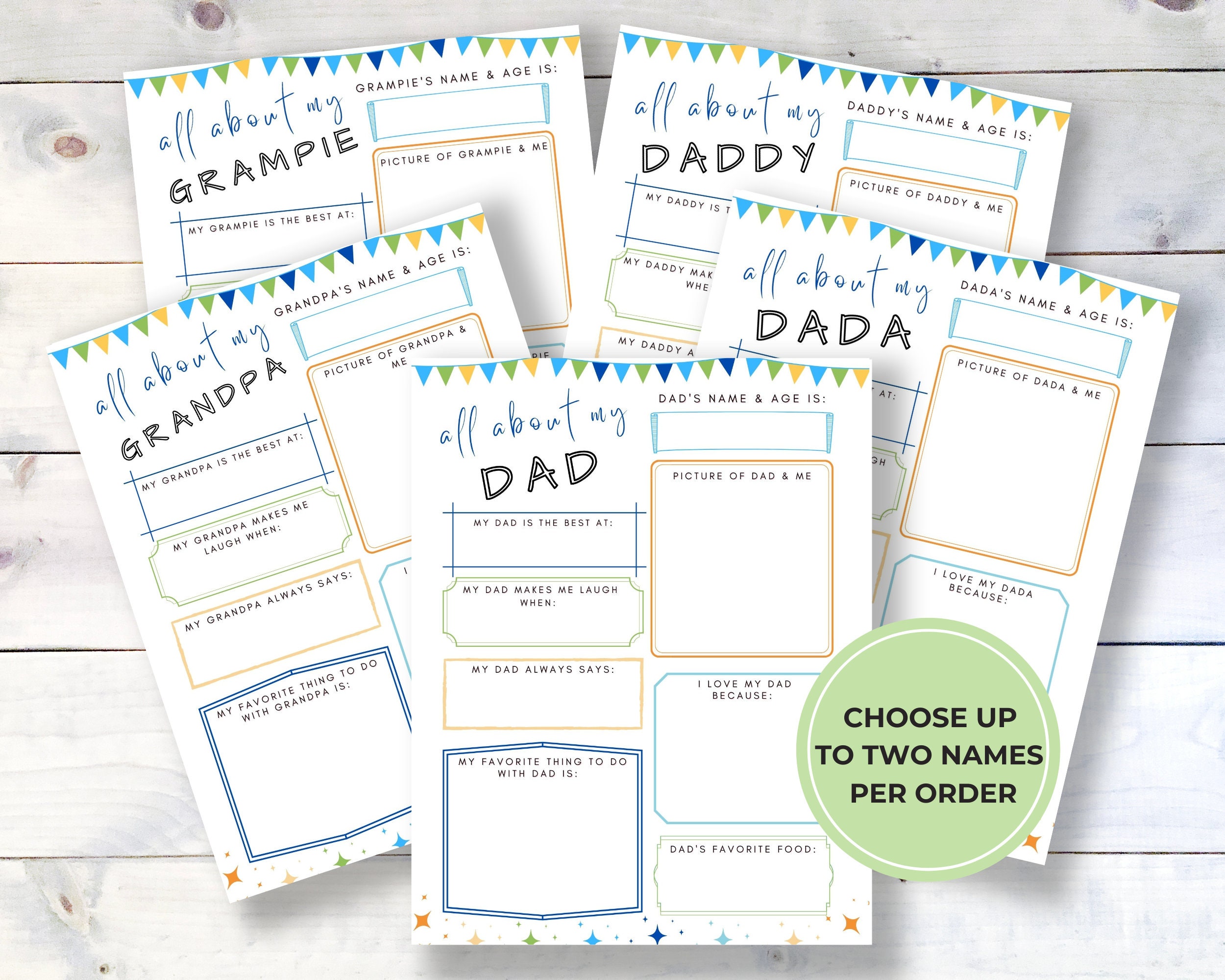 All About My Dad Printable, Dad Questionnaire, Birthday Gift Idea for ...