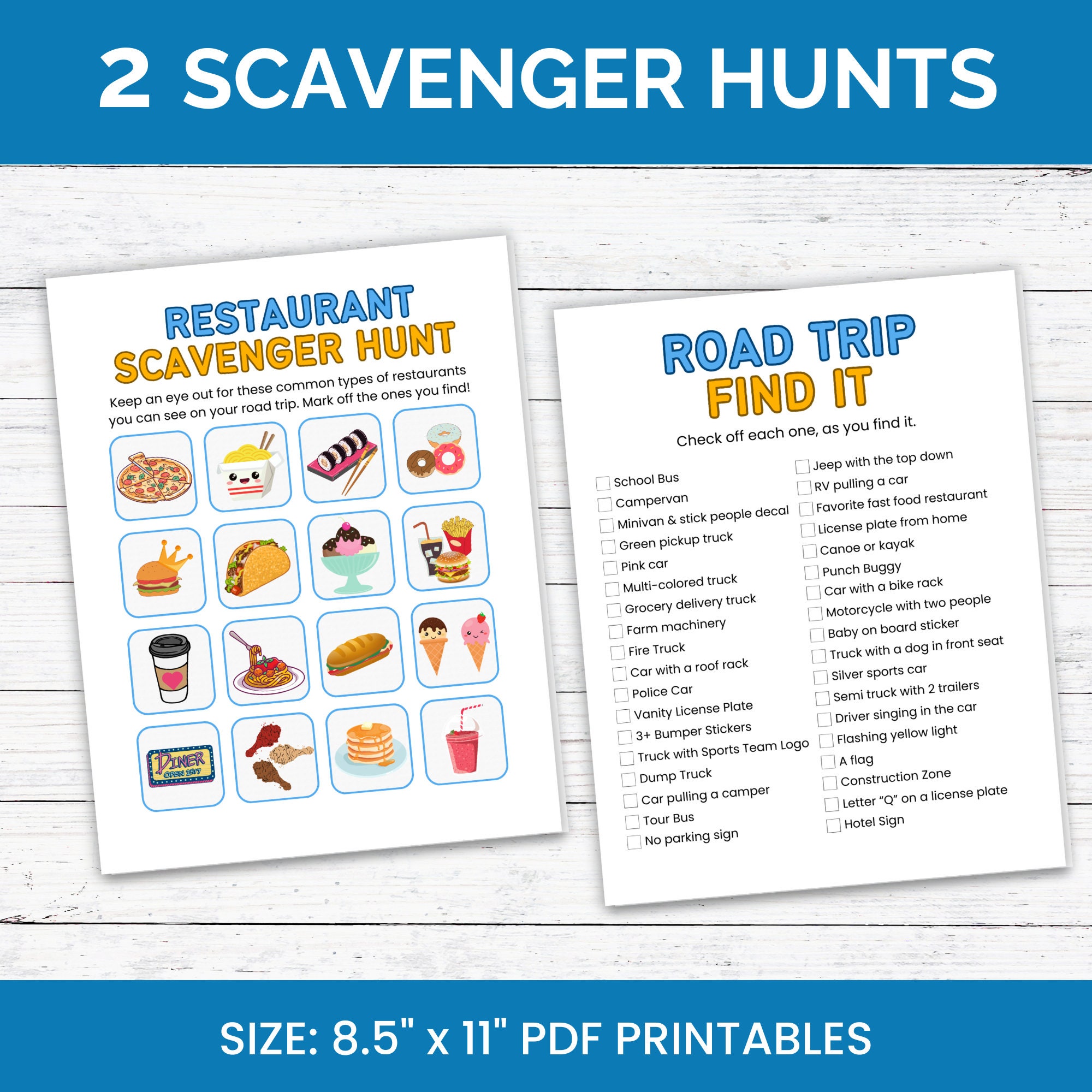 Kids Road Trip Games Printable, Road Trip Activity Bundle, Road Trip ...