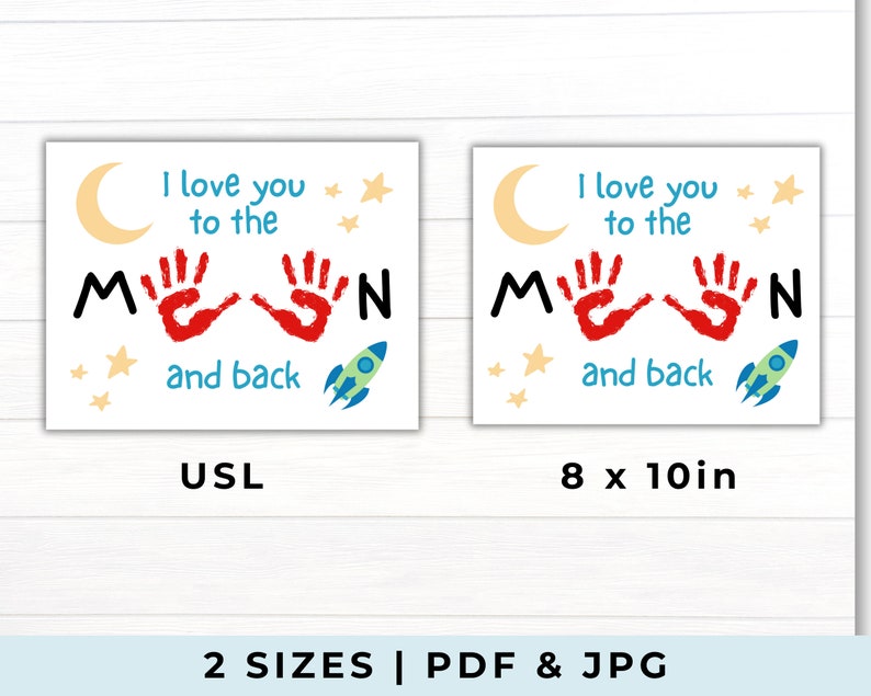 Grandparents Day Handprint, Handprint Art Printable, I Love You to the ...