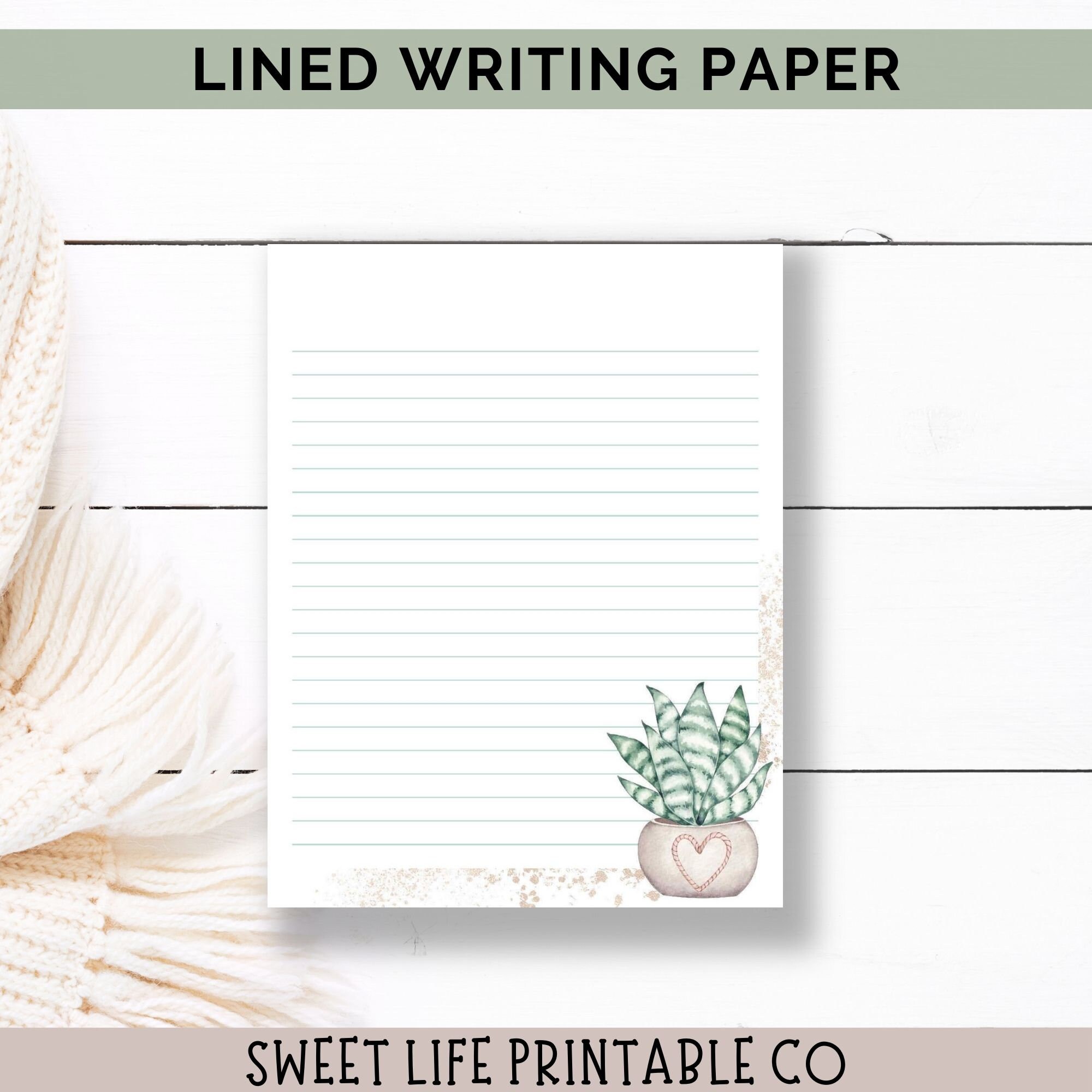 Cactus Cute Stationery Set Letter Writing Set Printable - Etsy