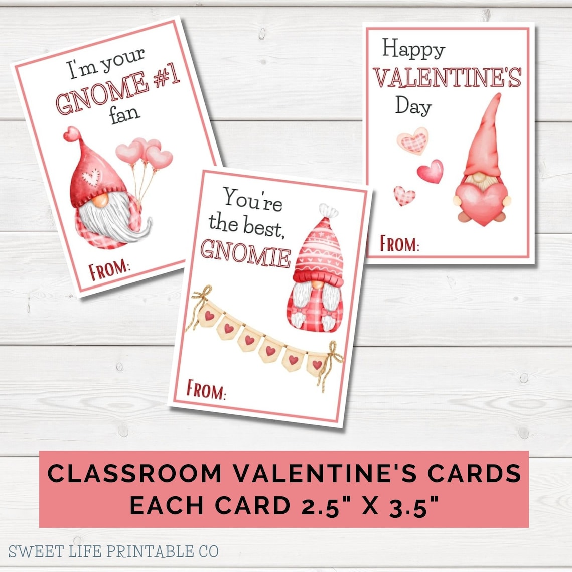 Gnome Valentine Cards, Classroom Valentines, Kids Valentines ...