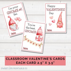 Gnome Valentine Cards, Classroom Valentines, Kids Valentines ...