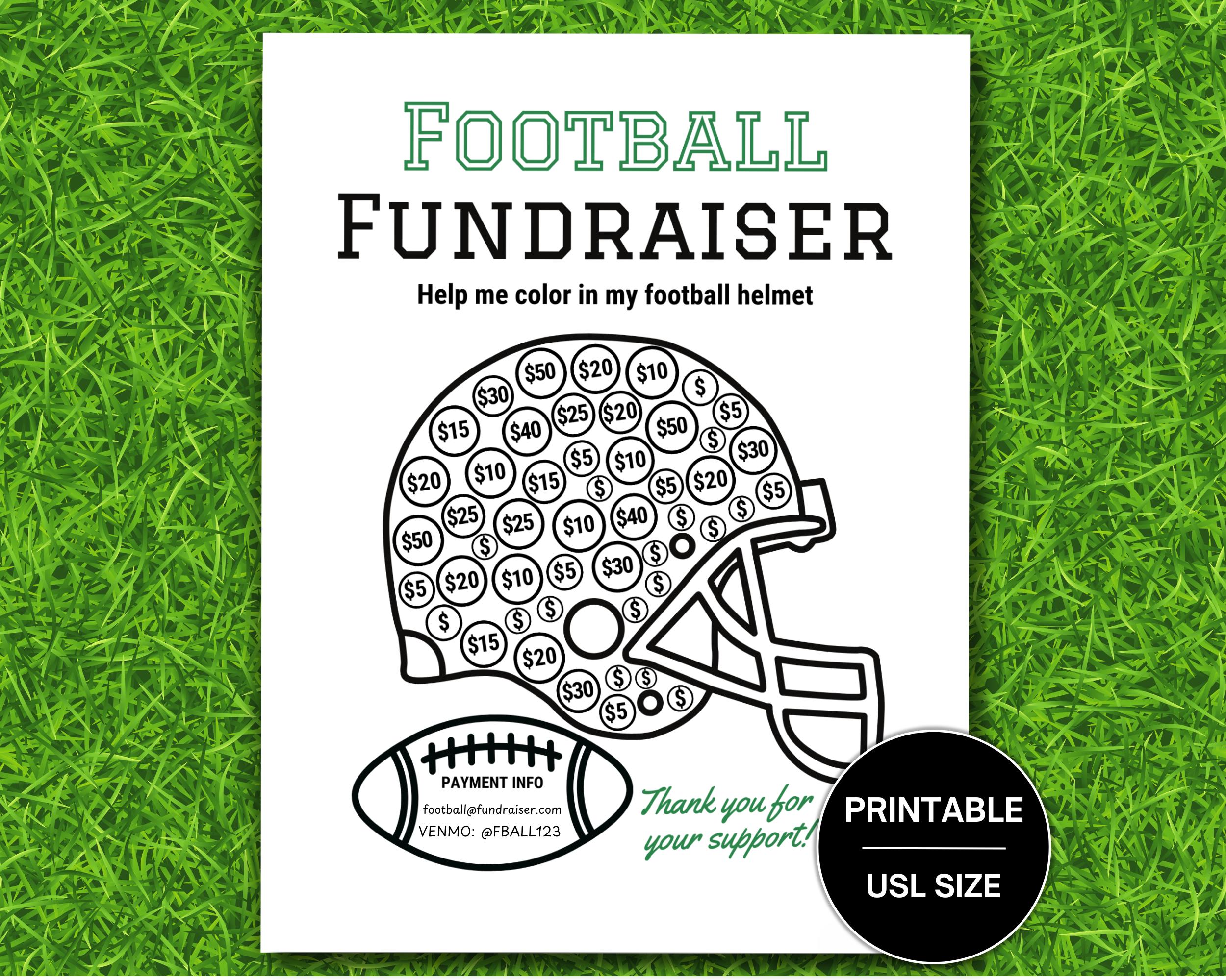 Printable Football Fundraiser Template, Football Team Fundraiser ...