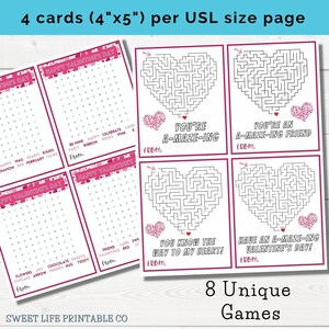 Printable Maze Valentines, Valentines Day Activity, Printable ...