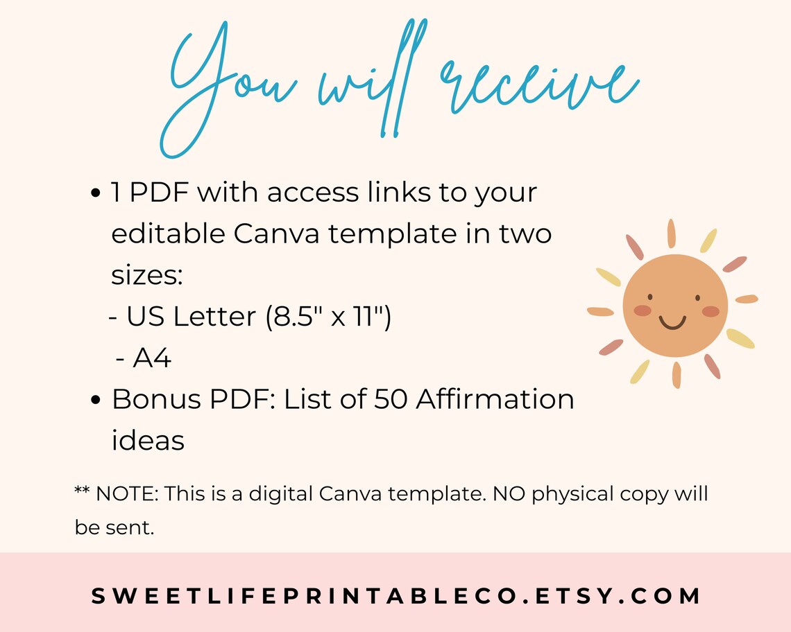 Editable Positive Affirmations for Kids, You Matter Tear off Flyer ...