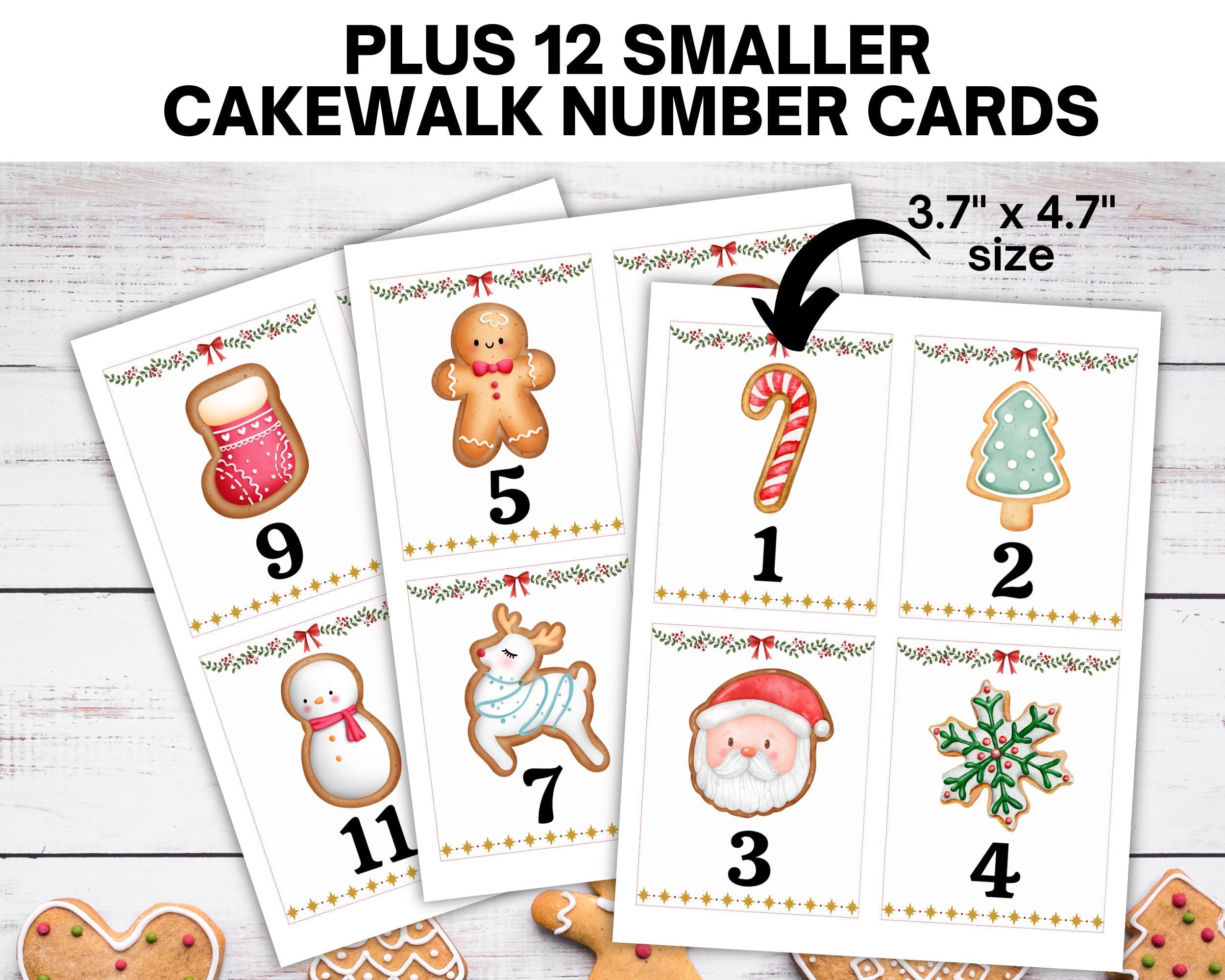 Christmas Cake Walk Game, Printable Cakewalk Signs, Holiday Party Game ...