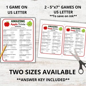 Apple Trivia Game Printable, Fall Trivia Game, Fall Printables, Office ...
