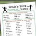Football Name Printable, Party Games, Name Tags & Sign, Name Generator ...