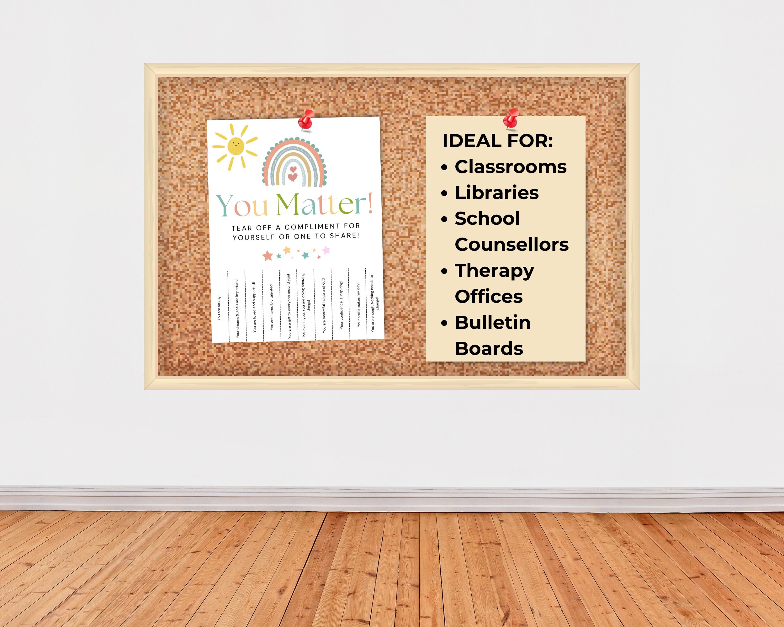 Editable Positive Affirmations for Kids, You Matter Tear off Flyer ...