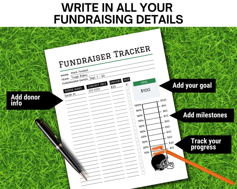 Printable Football Fundraiser Template, Football Team Fundraiser ...