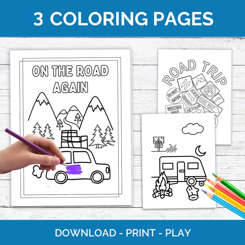 Kids Road Trip Games Printable, Road Trip Activity Bundle, Road Trip ...