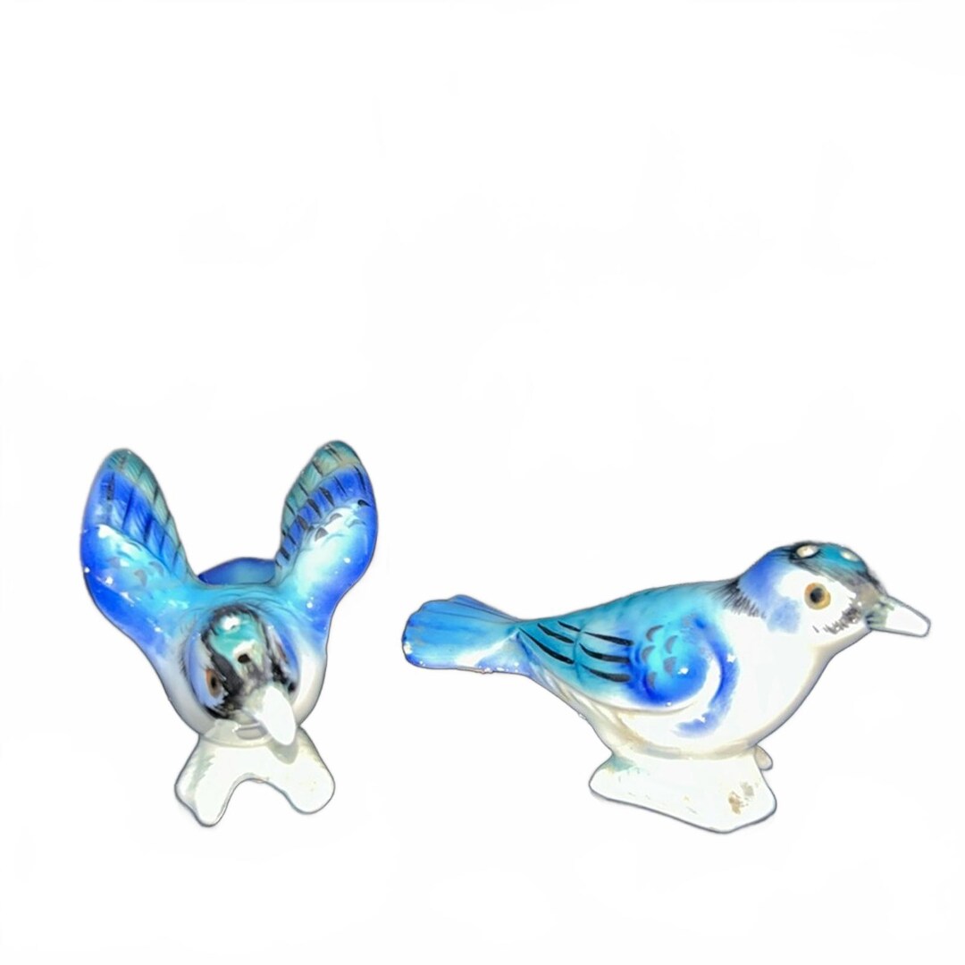 Vintage Lefton Blue Bird Figurines - Set of 2 - Etsy