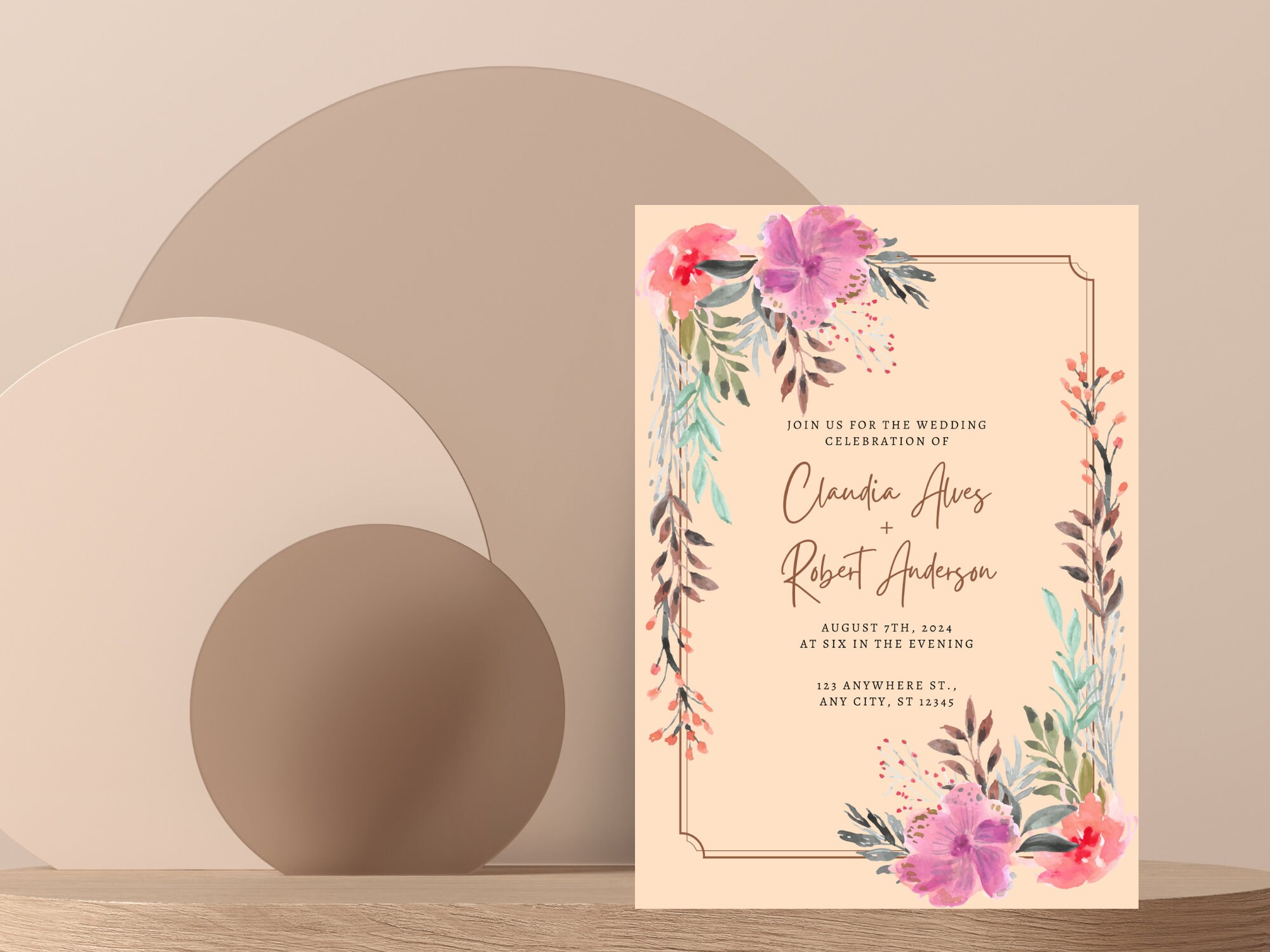 Wedding Invitation Card With Bible Verses Holy Matrimony Flowers Card ...