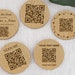 Circle QR Code Wooden Magnet With Custom Text - Etsy