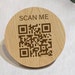 Circle QR Code Wooden Magnet With Custom Text - Etsy