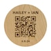 Circle QR Code Wooden Magnet With Custom Text - Etsy