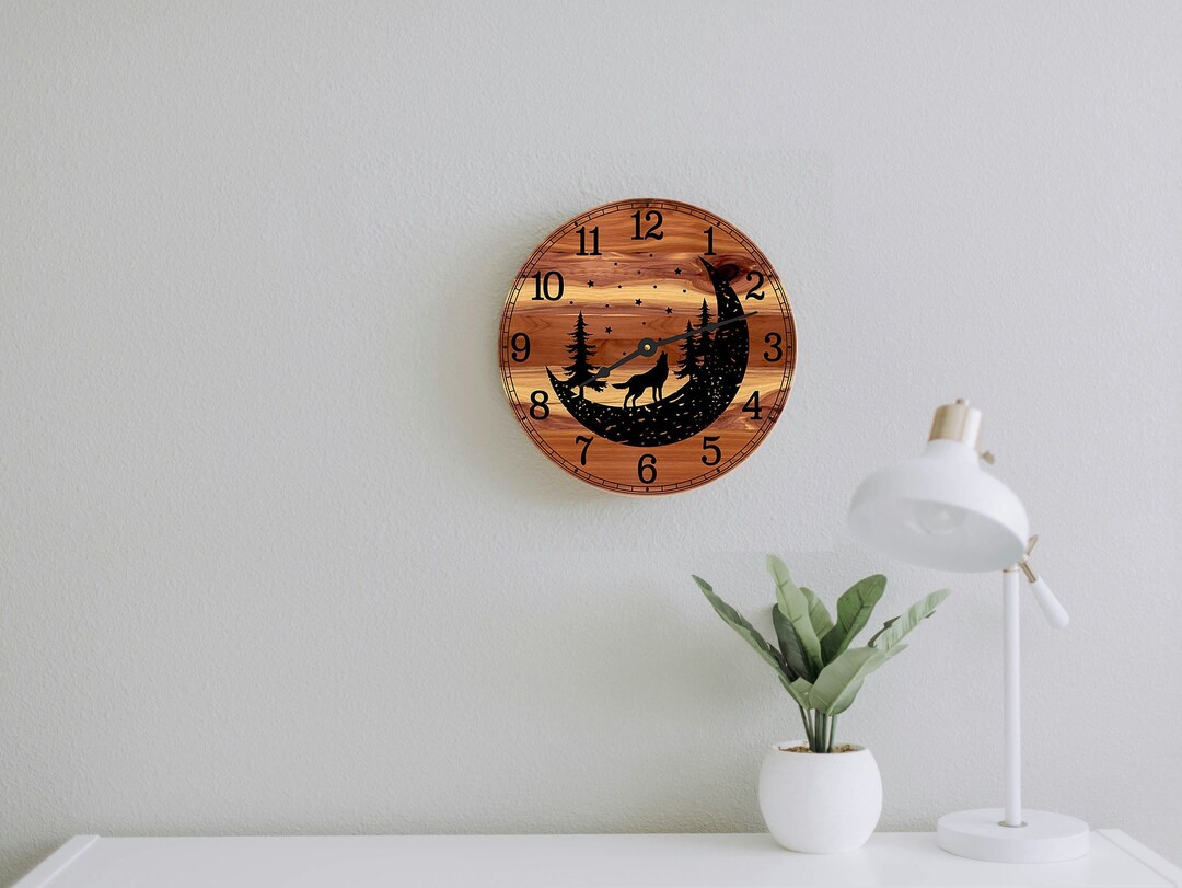Handmade Wooden Timberwolf Wall Clock - Etsy