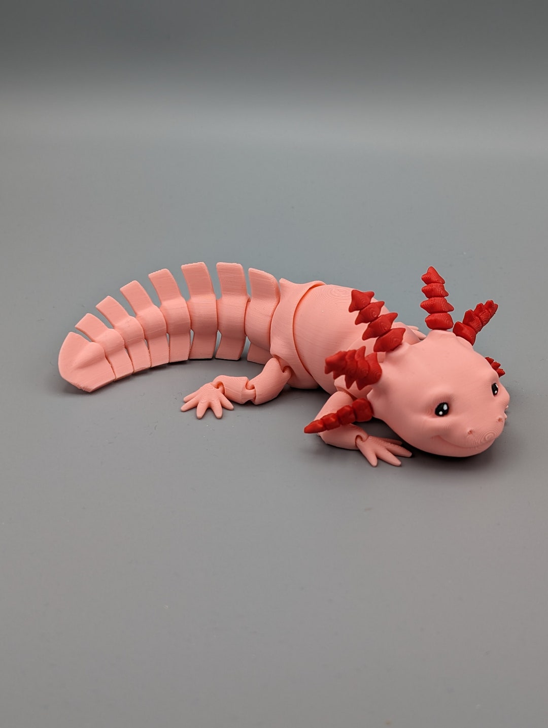 Axolotl Small 3D Printing New Design pink Figure Decoration Cute ...