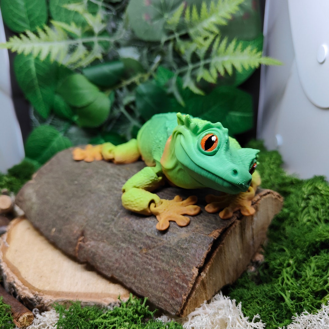 Flexi Crown Gecko Stubtail isanmate Crested Gecko Gecko Decoration ...