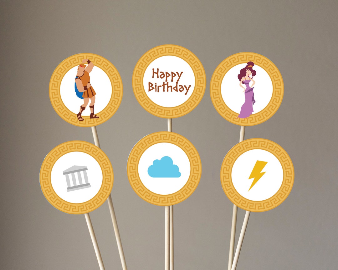 Printable Hercules Cupcake Topper Birthday Cupcake Topper - Etsy